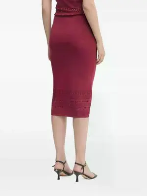 GAUDI Perforated-knit Midi Skirt