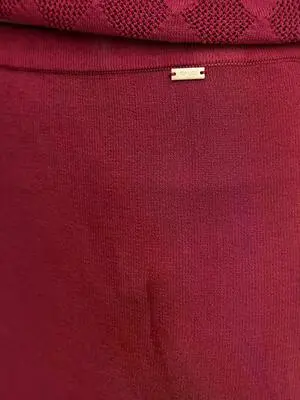 GAUDI Perforated-knit Midi Skirt