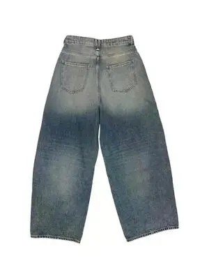 HTC LOS ANGELES Embellished Wide-leg Jeans - Blue