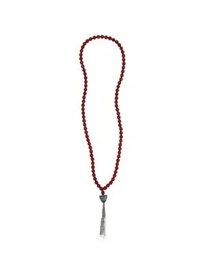HTC LOS ANGELES Mystery Shield Beaded Necklace - Red