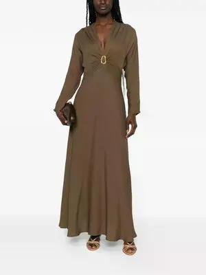 FORTE_FORTE V-neck Maxi Dress