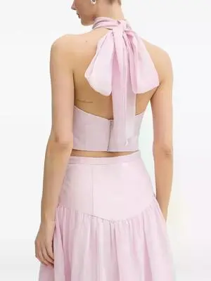 Bardot Halterneck Tie-fastening Top