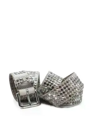 HTC LOS ANGELES Stud-embellished Leather Belt