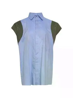 SONIA CARRASCO Contrast-panel Raw-edge Shirt