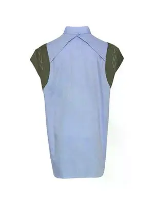 SONIA CARRASCO Contrast-panel Raw-edge Shirt