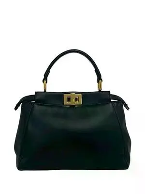 Fendi 2000-2026 Mini Leather Peekaboo Iconic Satchel