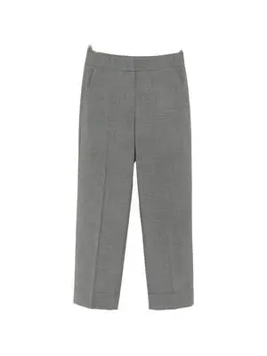 Peserico Pressed-crease Turned-up Trousers - Grey