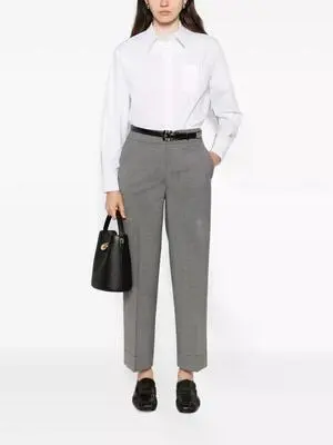 Peserico Pressed-crease Turned-up Trousers