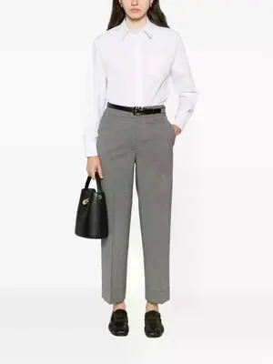 Peserico Pressed Crease Turned-up Trousers