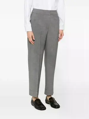 Peserico Pressed Crease Turned-up Trousers