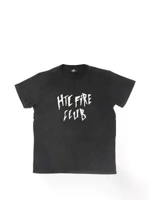 HTC LOS ANGELES Distressed-effect Print T-shirt - Black