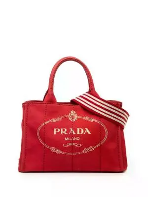 Prada 2013-2026 Small Canvas Canapa Logo Satchel