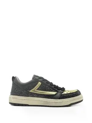 HTC LOS ANGELES Starlight Glitter-detail Sneakers - Black