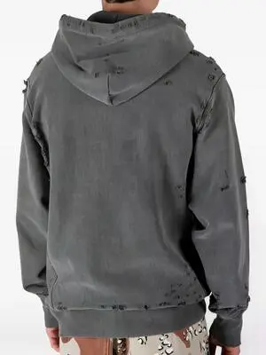 HTC LOS ANGELES Distressed Graphic-print Hoodie