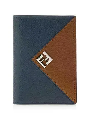 Fendi Lui Leather Card Holder - Brown