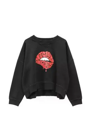 HTC LOS ANGELES Lips-print Studded Sweater