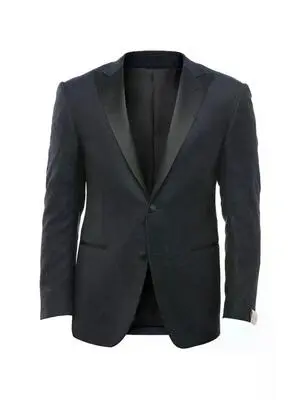 Corneliani Jacquard-pattern Satin-lapel Blazer