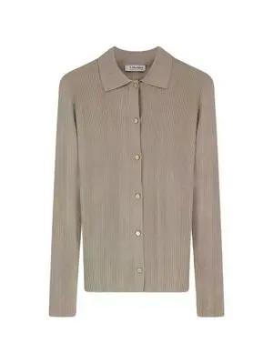 Max Mara Ribbed-knit Cardigan - Neutrals
