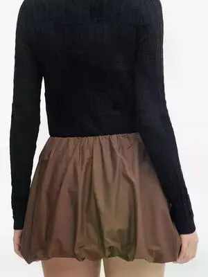 GAUDI Gathered Puff-hem Mini Skirt
