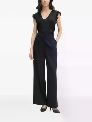 GAUDI Ruffle-sleeve V-neck Top