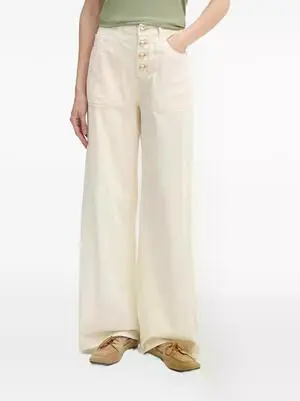 GAUDI Button-fastening Wide-leg Jeans - Neutrals