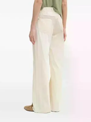 GAUDI Cream White Wide-leg Jeans