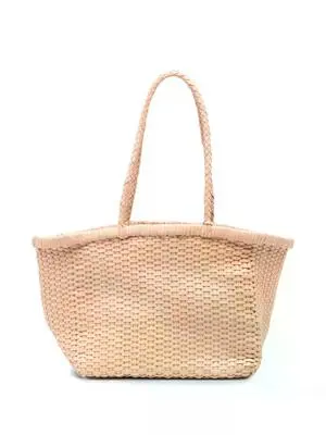 Dragon Small Leather Tote Bag - Neutrals