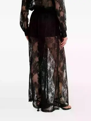Bardot Hildie Lace-panelled Wide-leg Trousers
