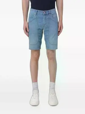JECKERSON Patch-detail Denim Shorts - Blue
