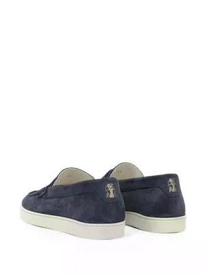 Brunello Cucinelli Suede Penny Loafers