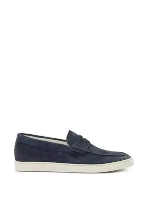 Brunello Cucinelli Suede Penny Loafers - Blue