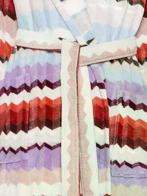 Missoni Zigzag-pattern Hooded Cotton Bathrobe