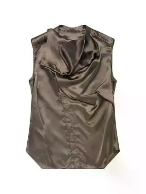 Rick Owens Draped Sleeveless Top - Brown
