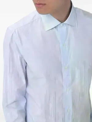 LUIGI BORRELLI Vertical-stripe Cotton Shirt