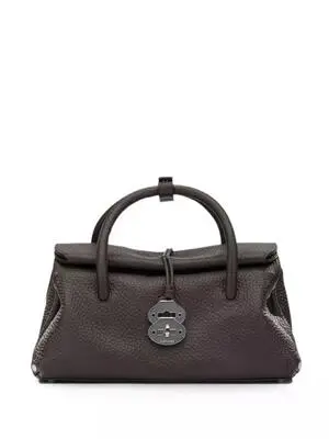 ZANELLATO Stud-embellished Leather Tote Bag - Brown