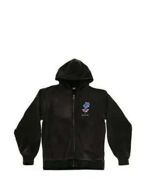 HTC LOS ANGELES American Rose Zip-up Hoodie - Black