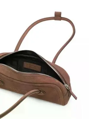 MARGESHERWOOD Embossed Logo Leather Tote Bag