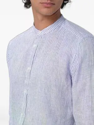 B.D.BAGGIES Striped Band-collar Shirt