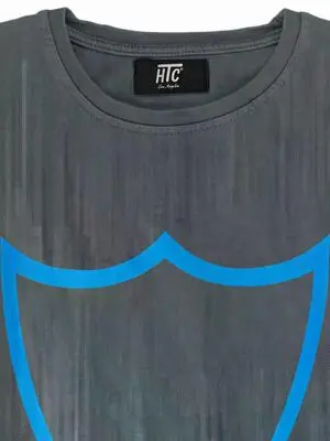 HTC LOS ANGELES Shield-print Boxy T-shirt - Grey