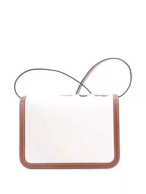 Burberry Tb Flap Bag Canvas Small Shoulder Bag - Brown