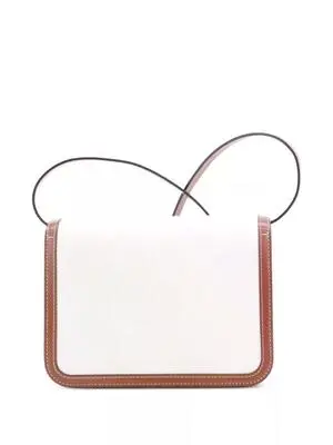 Burberry Tb Flap Canvas Small Shoulder Bag - Brown