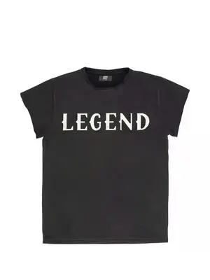 HTC LOS ANGELES Legend-print Cotton T-shirt - Black