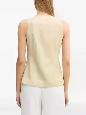 GAUDI Sleeveless V-neck Button-up Top