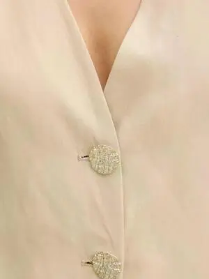 GAUDI Sleeveless V-neck Button-up Top
