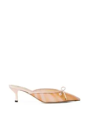 Fendi Bow-detail Pointed-toe Pumps - Orange