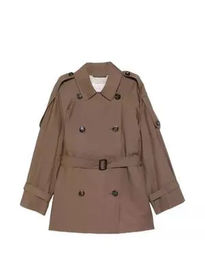 Max Mara Double-breasted Belted Coat - Brown