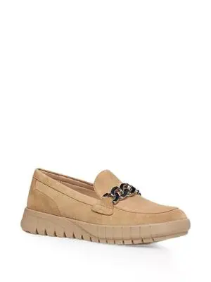 Geox Flextride Chain-link Suede Loafers