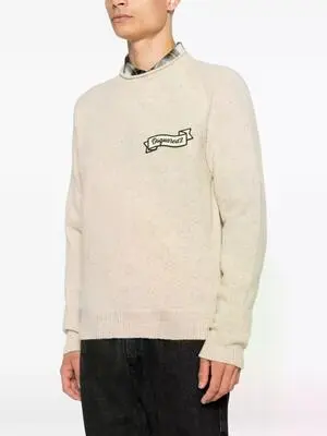 Dsquared2 Logo-patch Raglan-sleeve Sweater