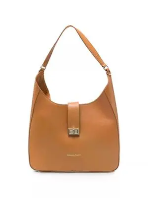 ADRIANNA FERETTI Leather Turn-lock Tote Bag - Neutrals
