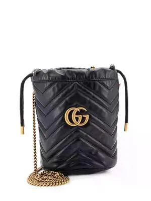 Gucci Gg Marmont Matelassé Leather Mini Bucket Bag